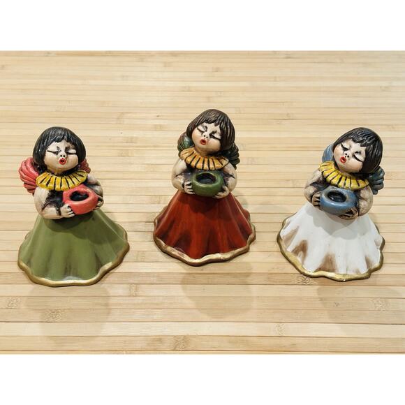 THUN | Accents | 3 Bozner Engel Thun Angels Figurine Singing Vtg Silent ...